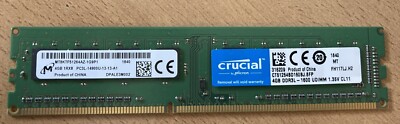 Ram 4Go DDR3 DIMM (1x4Go) Crucial PC3-12800/DDR3-1600/CT51264BD160BJ ...