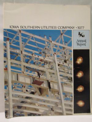Vintage Iowa Southern Utilities Company Annual Report 1977 | eBay