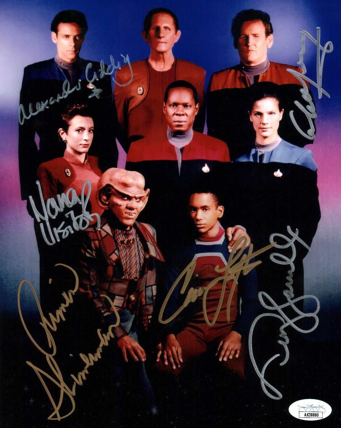 Star Trek: DS9 8x10 Photo Cast x6 Signed Farrell Meany +4 JSA Certified ...