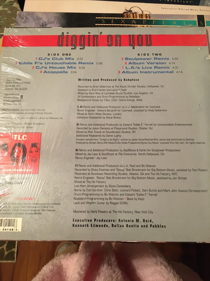 TLC ~ Diggin' On You ~ 1995 73008-24120-1 VINYL RECORD 12" SEALED Hype ...