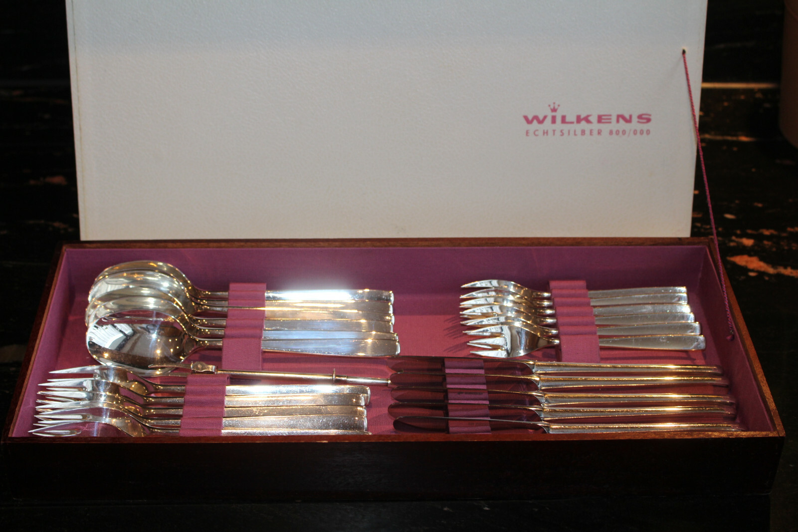 Wilkens Classic Line Kaffee Löffel / Spone 800er Silber ca. 13 cm und ...