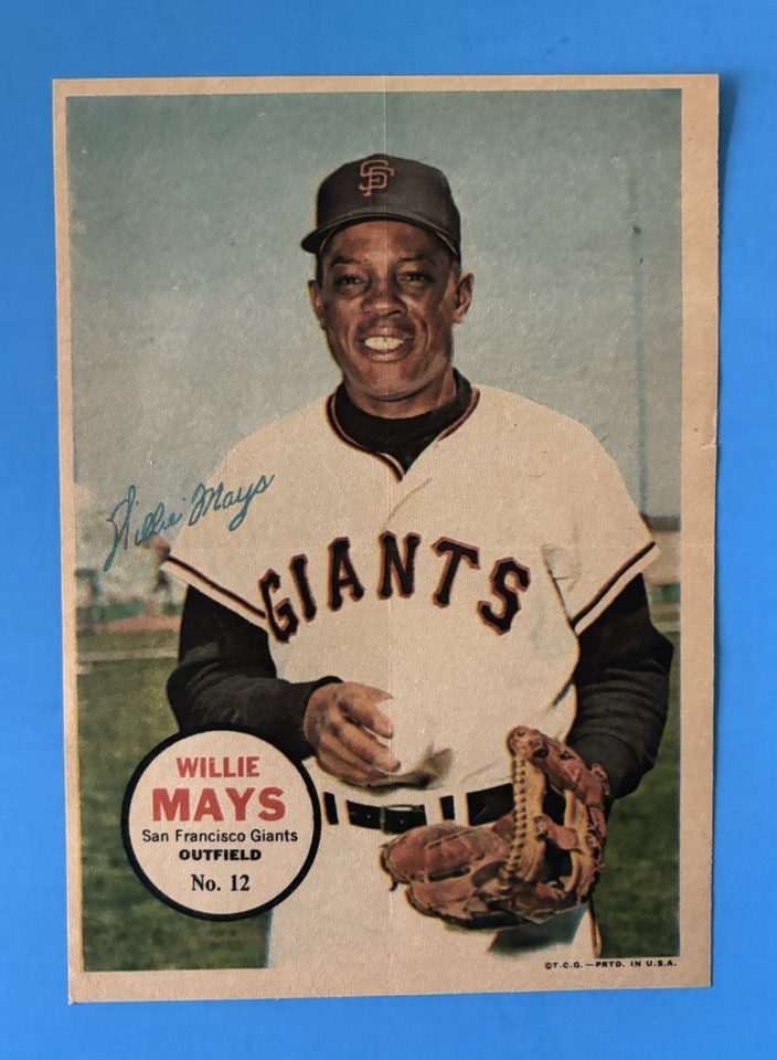 1967 Topps Pinup Baseball Posters 5x7 Mantle, Mays, Clemente ...