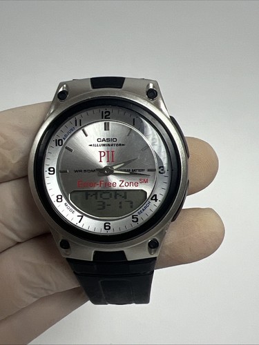 Casio illuminator Telememo 30 World Time 3 Alarm Countdown Timer AW-80 ...