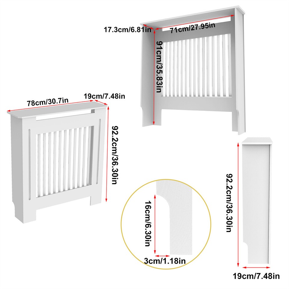 Modern Radiator Cover Extra Large Barrier Fence Heater Cabinet Shelf ...