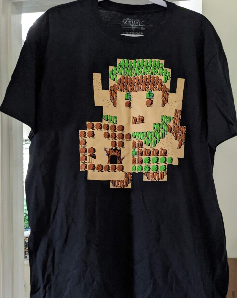 Zelda Black 8 Bit Zelda Dark Side Of The Link 8bit Pixel Art Print