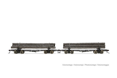 Rivarossi "St. Regis Paper" #49 & #54 2 Car Set HO Scale Log Cars ...