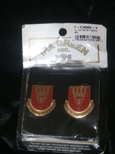 801st MSB/BSB - Maintaineers Unit Emblem/Beret Flash x2 - Ira Green | eBay