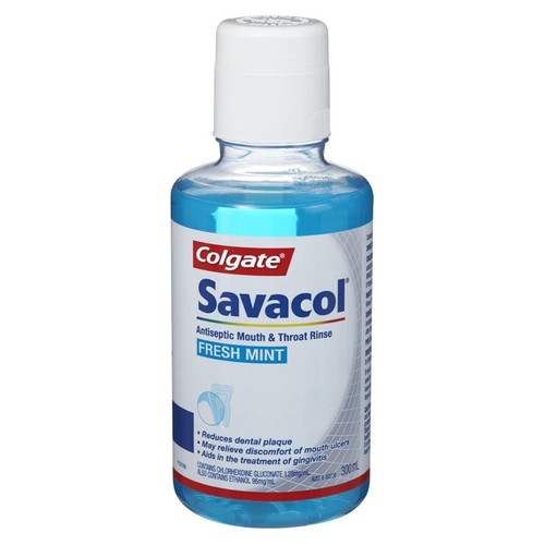 COLGATE SAVACOL MOUTH WASH FRESHMINT 300ML ANTISEPTIC MOUTH&THROAT ...