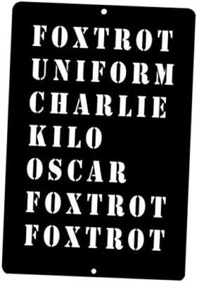 Funny Military Alphabet Tin Sign Wall Decor Man Cave Bar Veteran ...