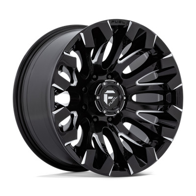 Set of 4 Fuel Off Road D828 QUAKE Wheels 20X10 8X6.5 GLOSS BLACK MILLED ...