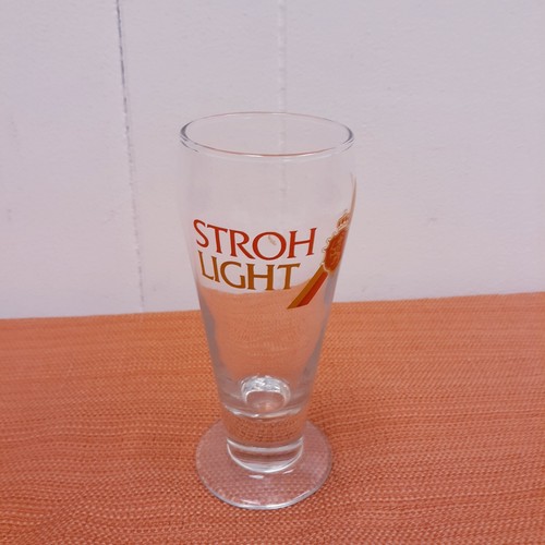 Stroh Light Vintage Footed Beer clear Glass 6 ½ free shipping | eBay
