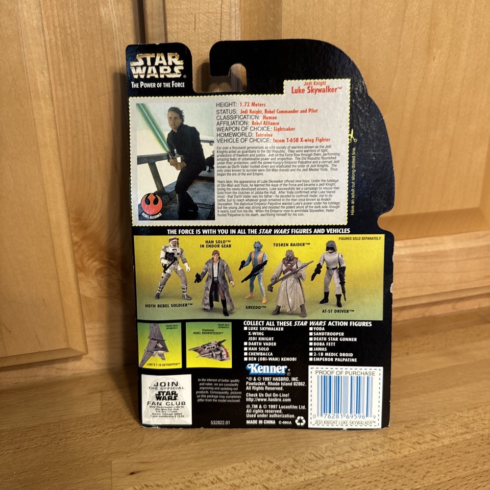 1996 Star Wars Kenner POTF Jedi Knight Luke Skywalker Lightsaber ...