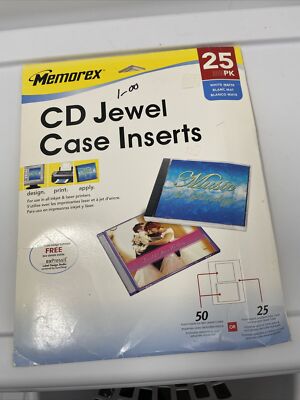 CD, DVD & Disk Labels - Memorex Jewel Case Inserts