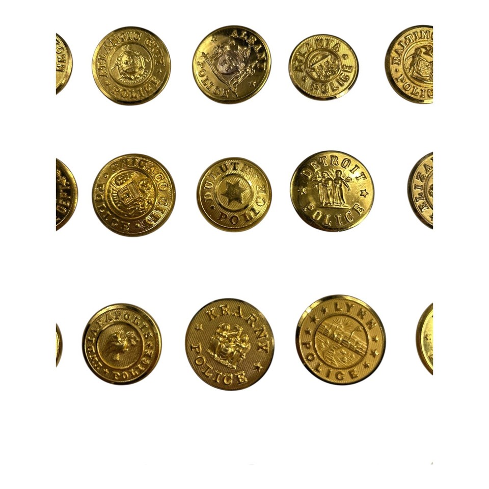 Vintage Retired Collection of 50 Police Buttons | eBay