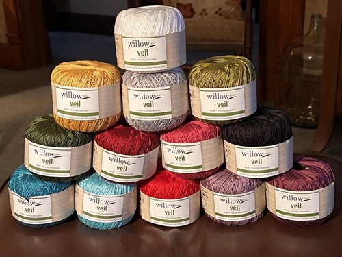 13 NEW Willow Veil # 10 Cotton Thread, Yarn Mixed Colors Egyptian Lace ...