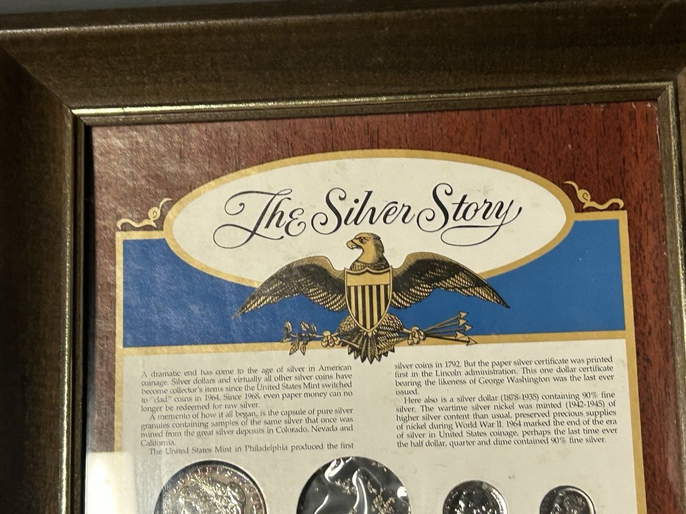 The Silver Story Framed U.S.A Silver Currency/ Silver Certificate-Super ...