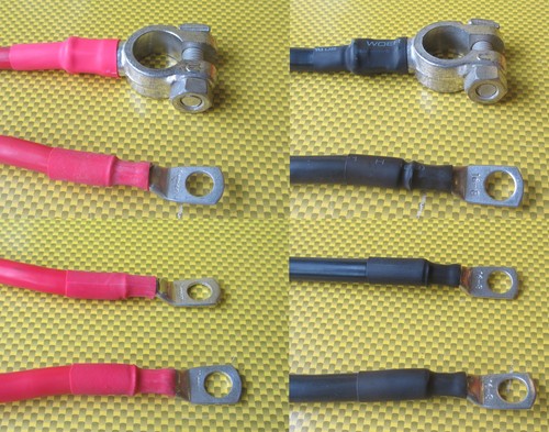 POSITIVE EARTH STRAP BATTERY STARTER LE SOLENOID CAR RED LEAD BOAT ...