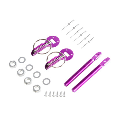 Universal Car Hood Pin Pins Lock Alloy Steel Mount Bonnet Latch Kit ...