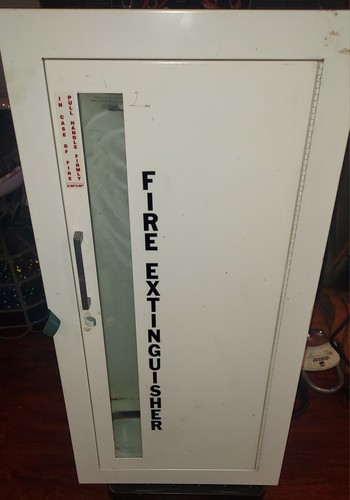 Vtg Larsen's Fire Extinguisher Storage Box Cabinet | eBay
