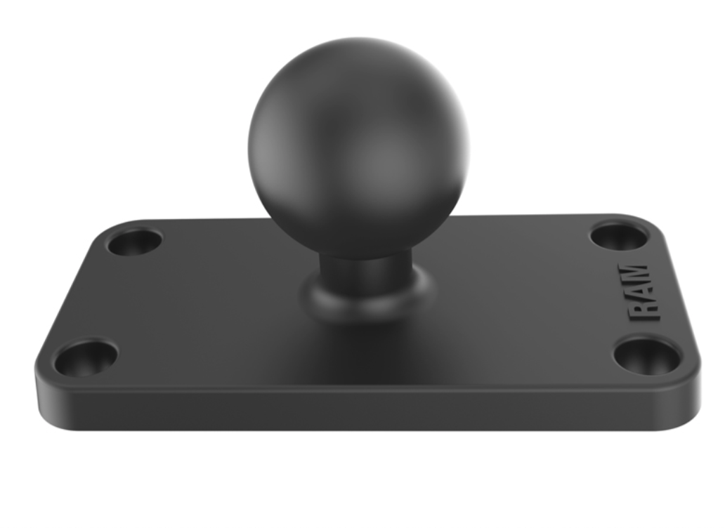 RAM-B-202U-153 RAM B-Size 1" Ball & Rectangular Plate w/ 1" x 2.5" 4 ...