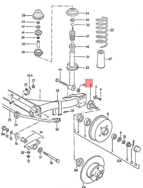 Genuine VW AUDI SEAT 50 Clasico Jetta Dasher Golf Cabrio. Stub Axle ...