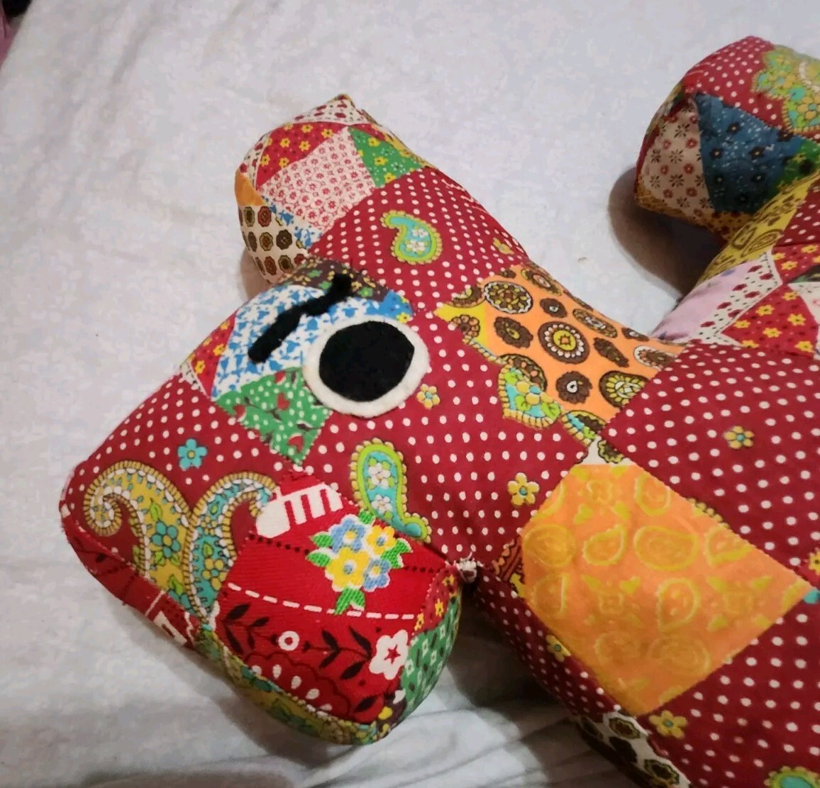 Vintage Patchwork Stuffed Dog- Quilted Stuffed Animal | eBay