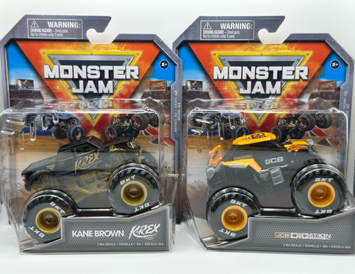 SPIN MASTER MONSER JAM KANE BROWN K-REX AND JCB DIGATRON MINT ON NEAR ...
