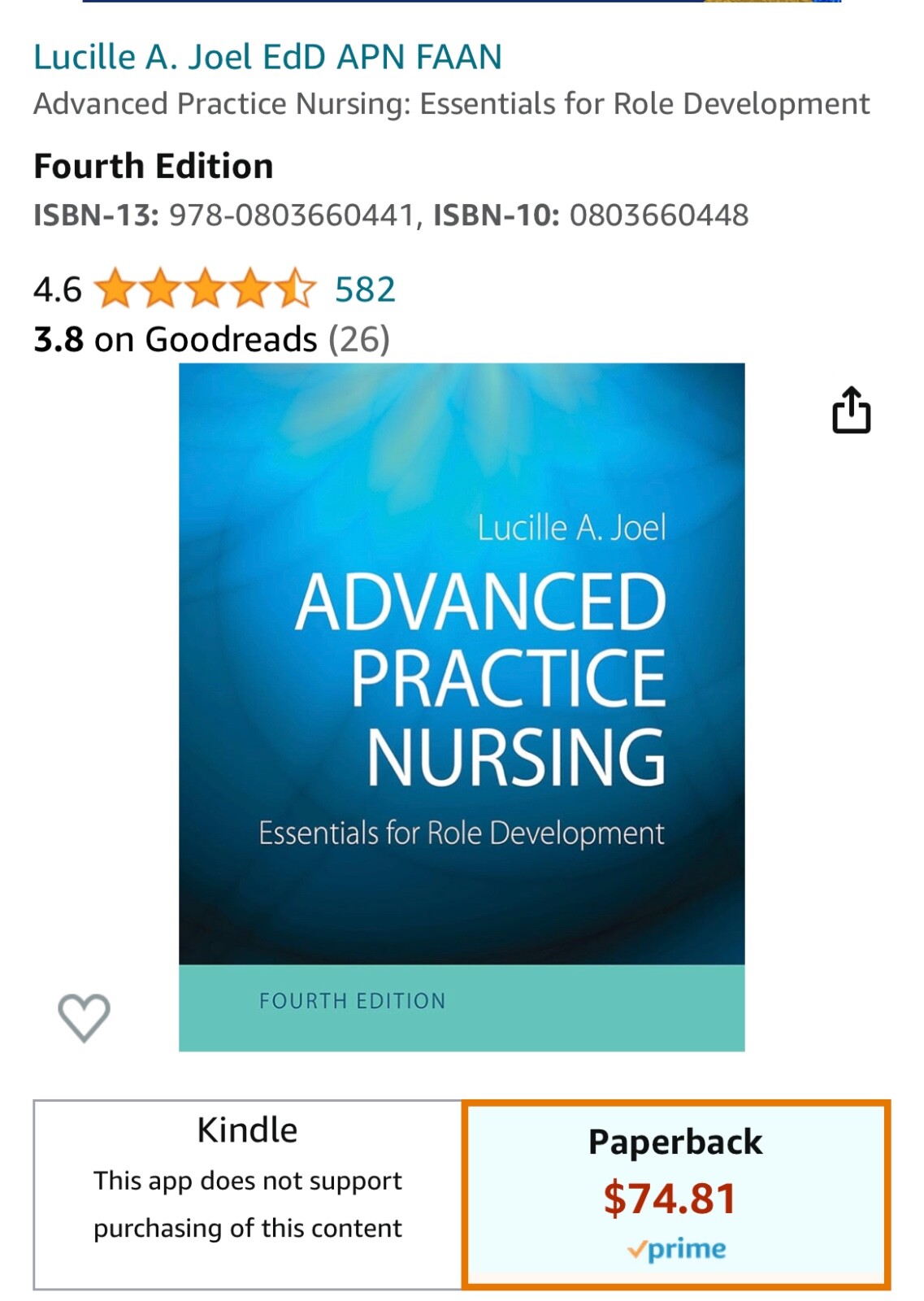 Advanced Practice Nursing : Essentials for Role Development by Lucille A. Joel (2017, Trade ...