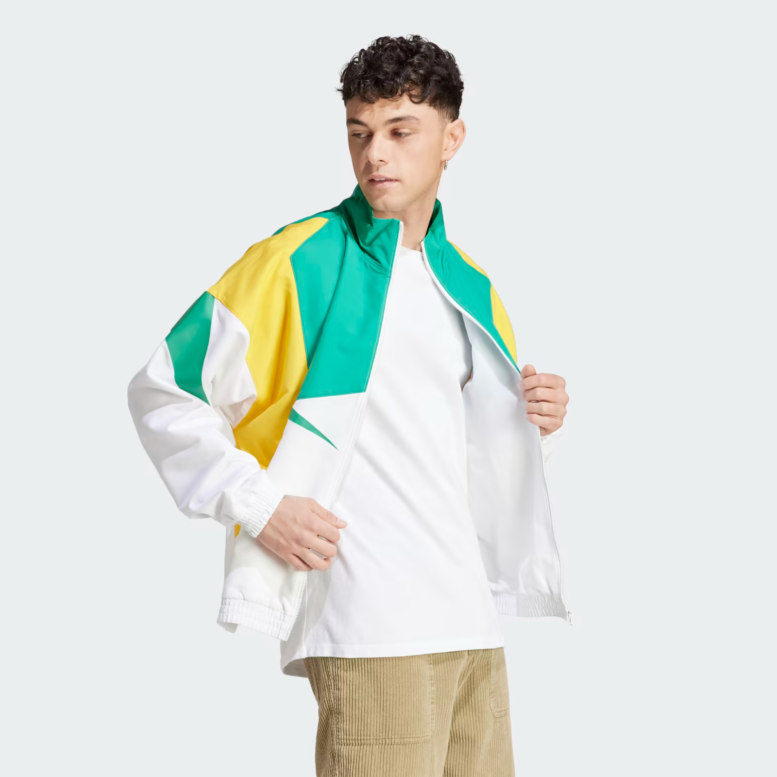 ($90) Adidas Woven Colorblock Full-Zip Oversized Track Jacket Men's XL ...