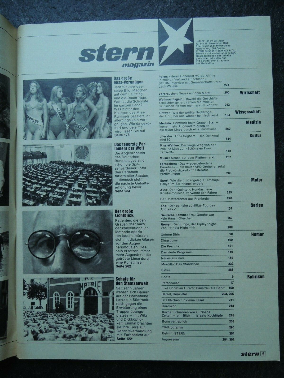 Stern Magazin Heft Nr. 47 , 13.11.1980 Ronald Reagan Ist dieser Mann ...