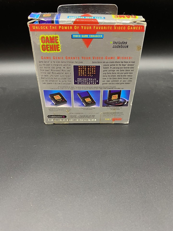 Game Genie Video Game Enhancer (Sega Genesis, 1992) Complete CIB Tested ...