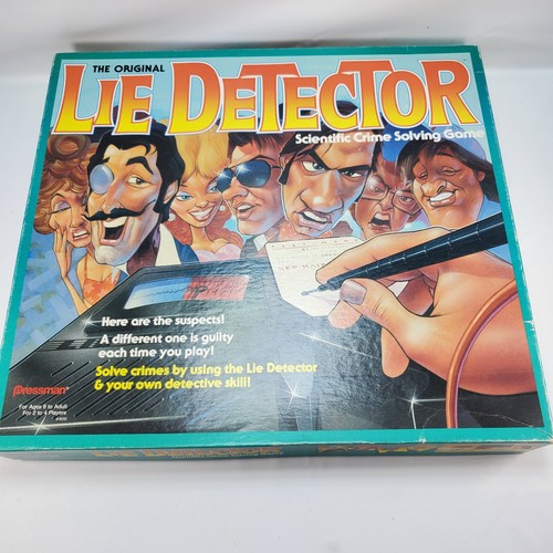 Lie Detector Board Game 1987 Pressman Scientific Crime Solving Mattel ...