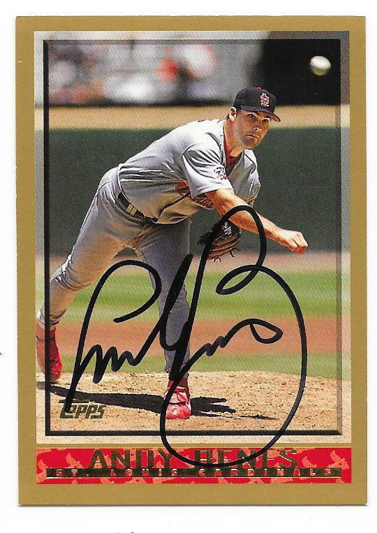 ANDY BENES 1998 TOPPS AUTOGRAPHED SIGNED # 354 ST. LOUIS CARDINALS | eBay