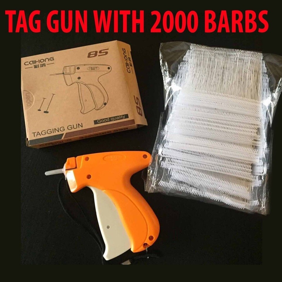 Garment CLOTHING PRICE LABEL TAGGING TAG TAGGER GUN WITH 2000 BARBS 1 ...