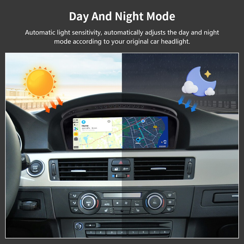 Wireless CarPlay Car Touch Screen For BMW 3 5er E90 E91 E92 E93 E60 E61 ...