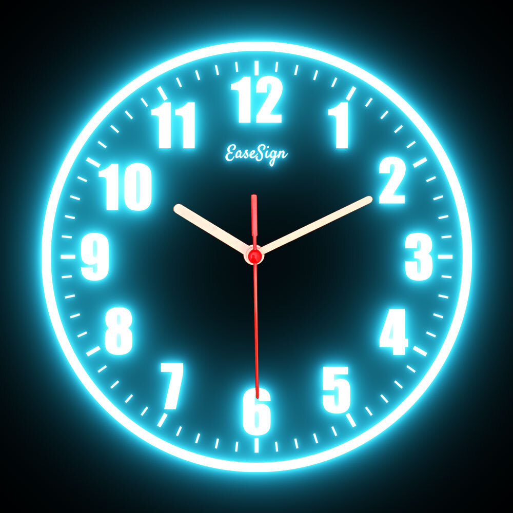 Neon Clock Sign
