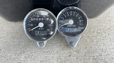 Harley-Davidson Triumph Chopper Drag Specialties Mini Tach and Speedo ...