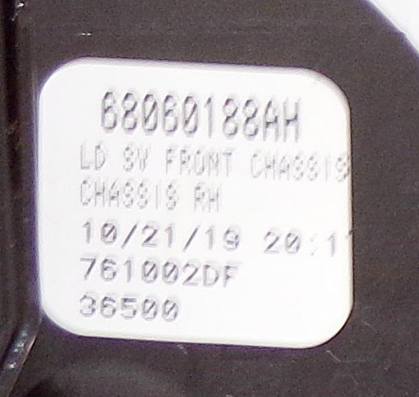 68060188AH New OEM Mopar Right Door Handle Bracket for 2011-2022 Dodge ...