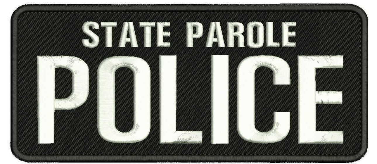 State PAROLE POLICE patch 4x10 hook white | eBay