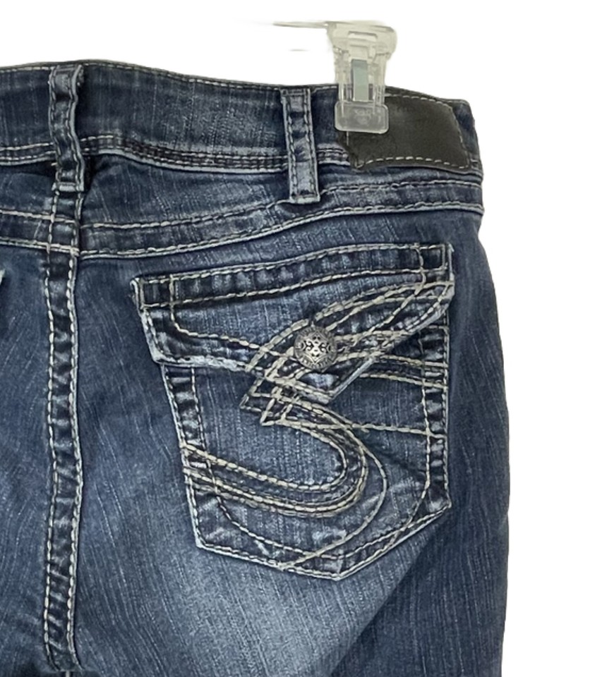 Silver Jeans 27 Tuesday Boot Cut Trouser Button Stretch Cotton Denim ...