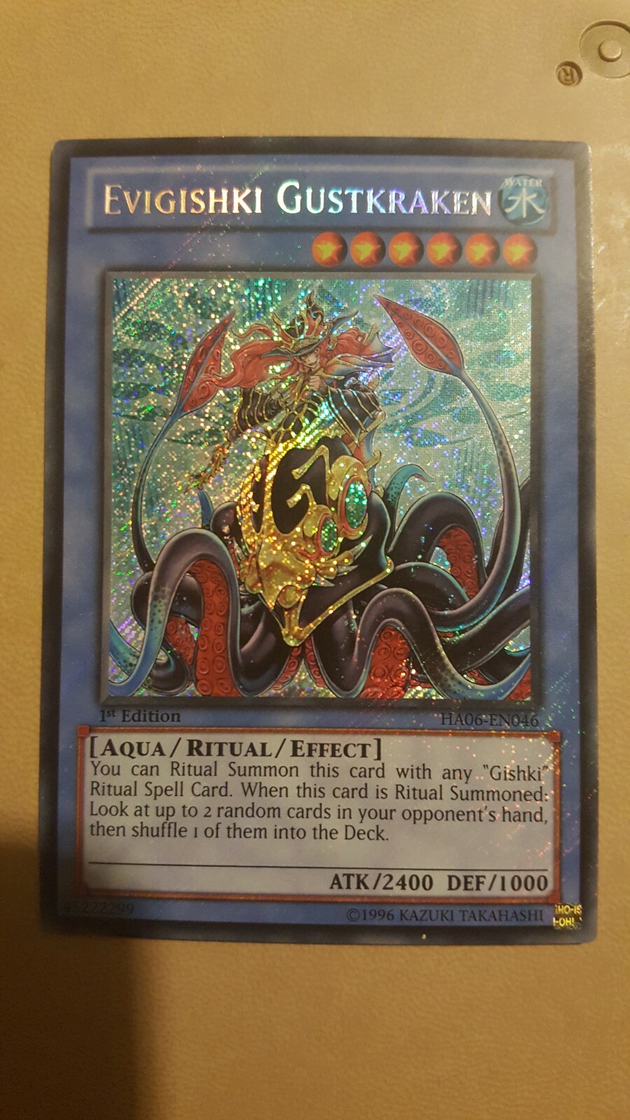 Evigishki Gustkraken - HA06-EN046 - Secret Rare NM 1st edHidden Arsenal ...