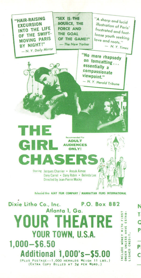 The Girl Chasers Adult Only Drive in Herald 1955 Movie | eBay