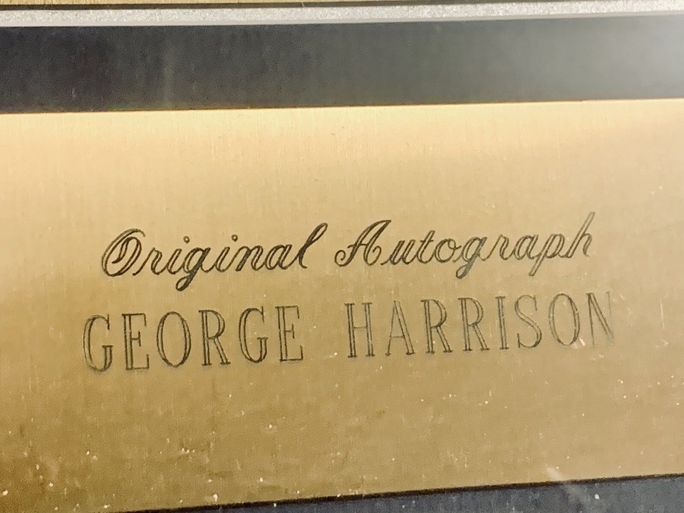 Beatles George Harrison Signed Autographed Photo Walt Disney World COA ...