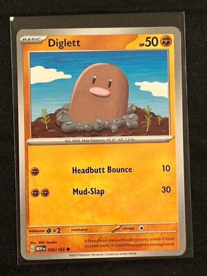 Diglett 050/165 - Common - Pokémon Scarlet & Violet 151 - NM/Mint ...