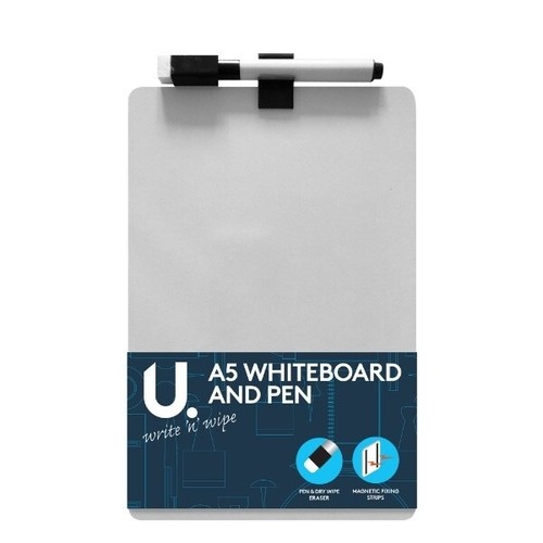 A4 / A5 Dry Wipe Mini Office Whiteboard Notice Memo White Board Pen ...