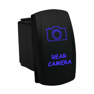 REAR CAMERA 684B Rocker Switch Laser led blue CAR Truck UTV ATV offroad ...