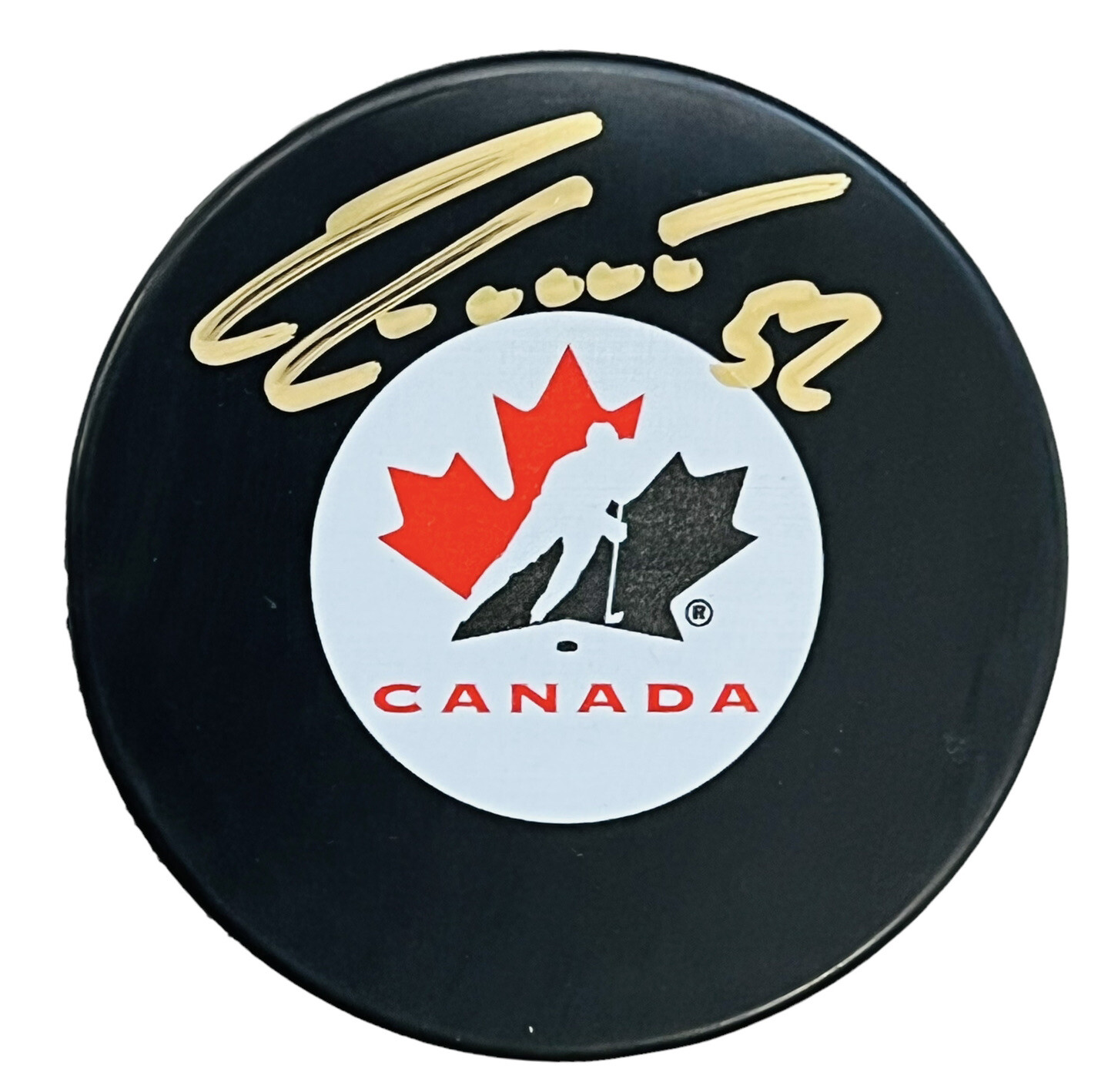 ADAM FOOTE CANADA 2002 GOLD OLYMPICS SIGNED LOGO PUCK BECKETT COA | eBay