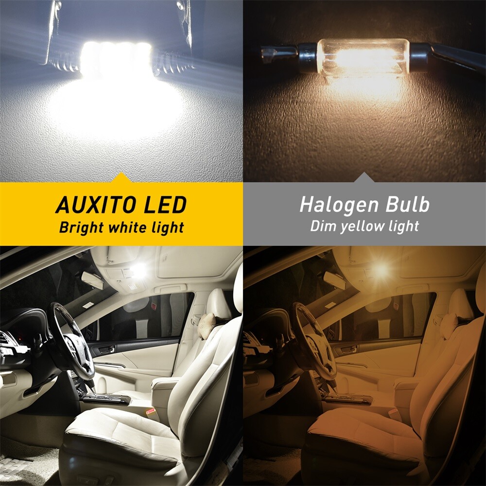 1000LM 39-41MM LED FESTOON INTERIOR CAR MAP LIGHT BULB WHITE GLOBE ...