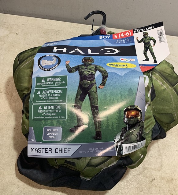 Halo Master Chief Muscle Child Costume Boys Size Large 10-12 for sale ...