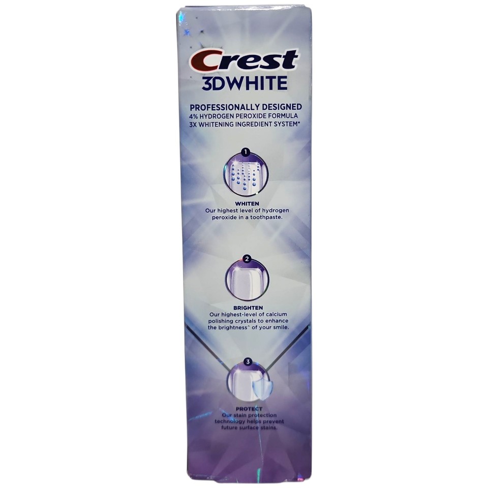 4 Crest 3D White Brilliance Ultra White Teeth Hydrogen Peroxide Toothpaste 3.8oz | eBay